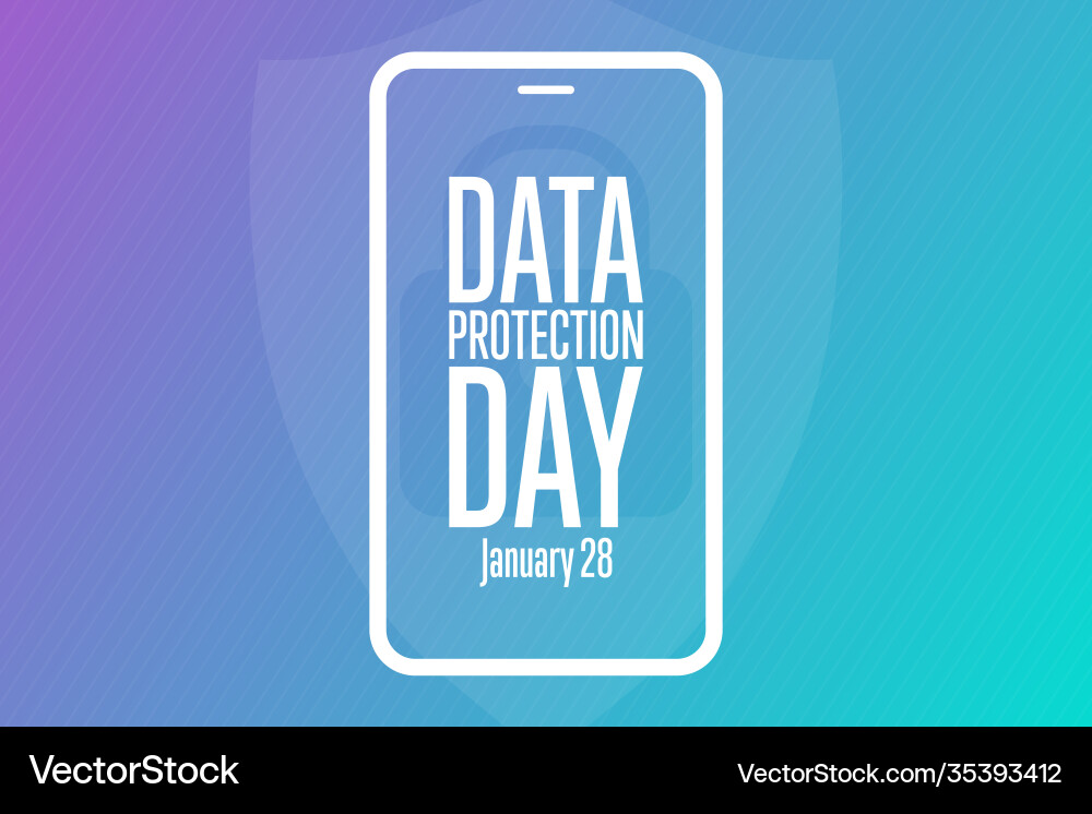 Data protection day january 28 holiday concept Vector Image