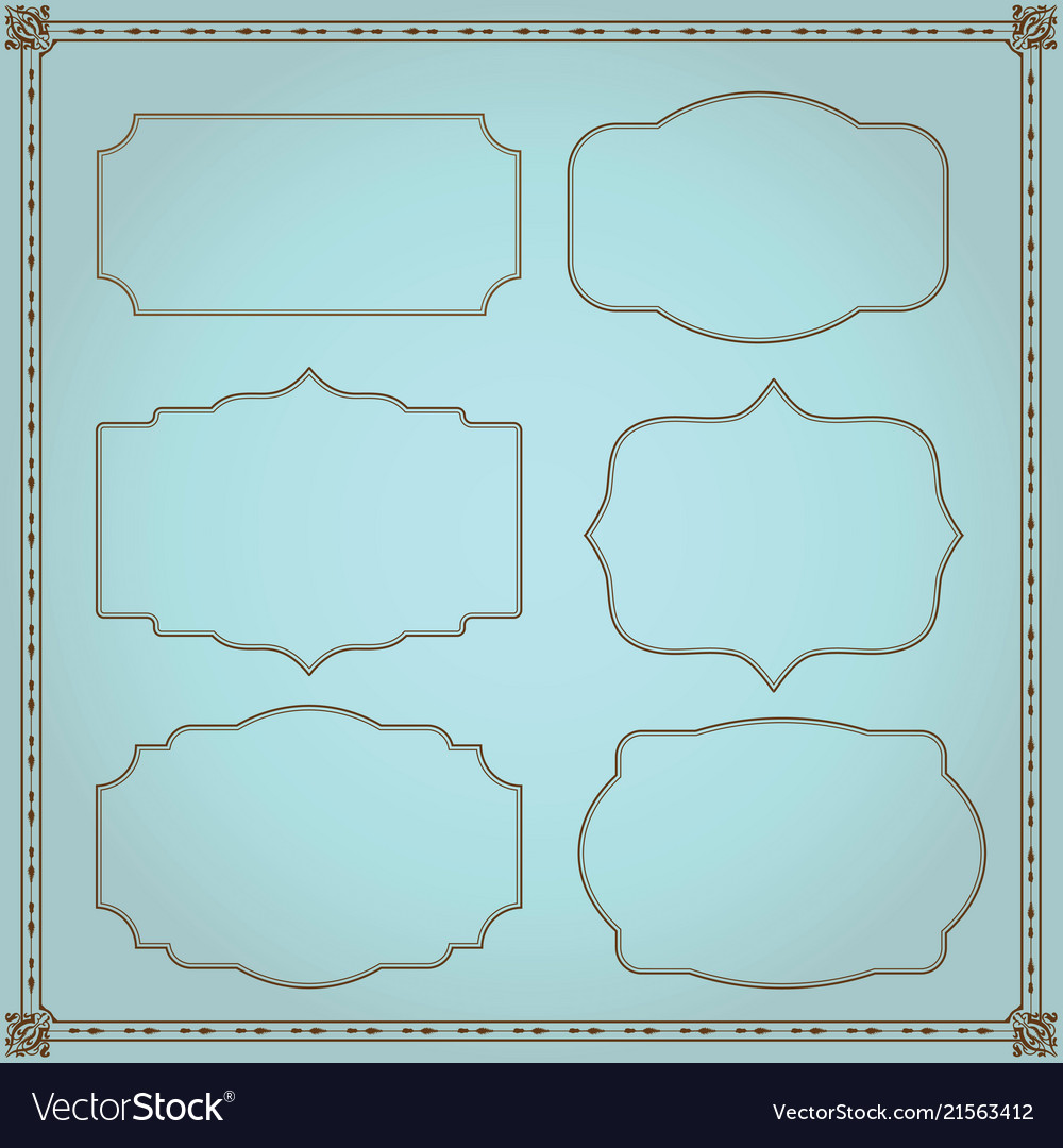 Frames set Royalty Free Vector Image - VectorStock