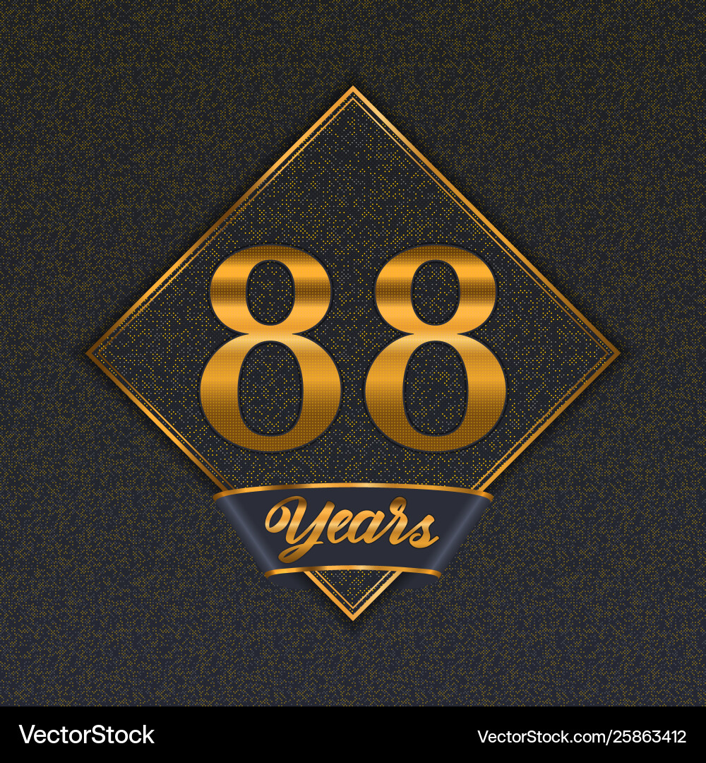 Golden number 88 templates Royalty Free Vector Image