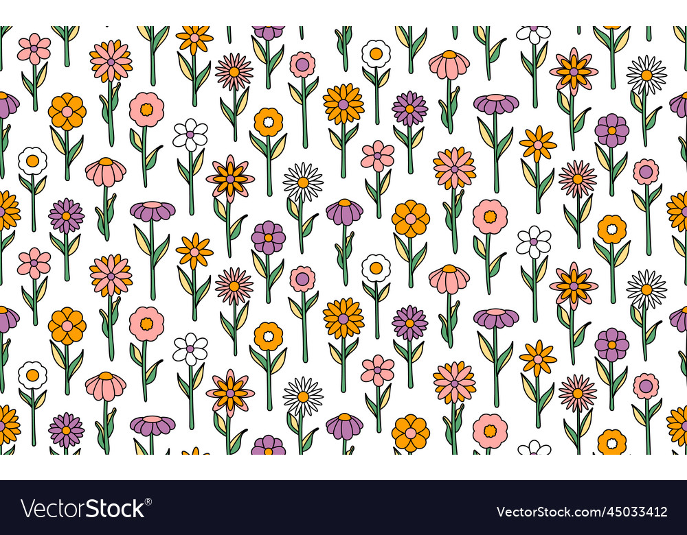 Groovy background seamless bright repeat pattern Vector Image
