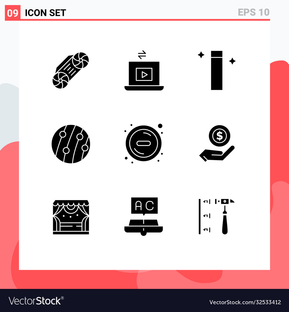 Group 9 solid glyphs signs and symbols Royalty Free Vector