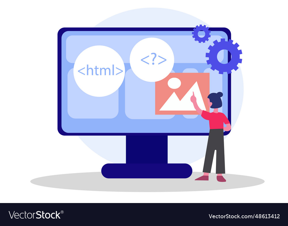 Image of software web developer Royalty Free Vector Image