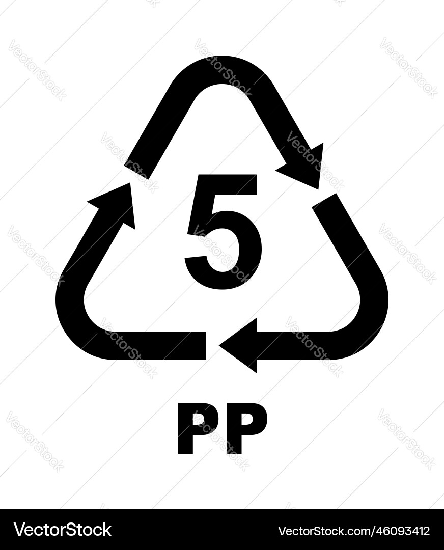 Recycling symbols for plastic icon pp Royalty Free Vector