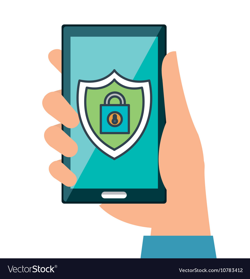 Security mobile app virtual Royalty Free Vector Image