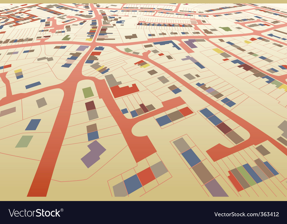 Streetmap perspective Royalty Free Vector Image