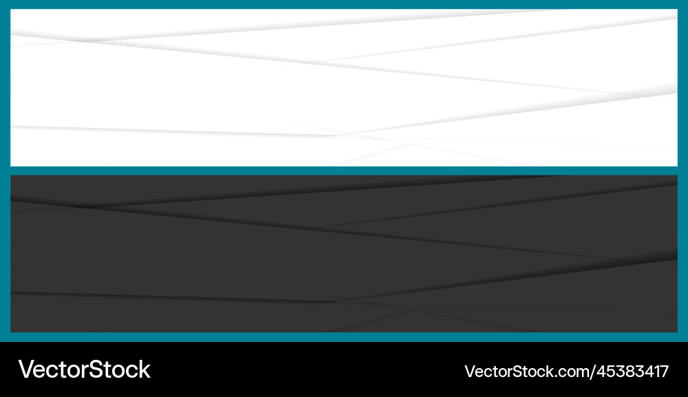 Abstract corporate black and white minimal banners