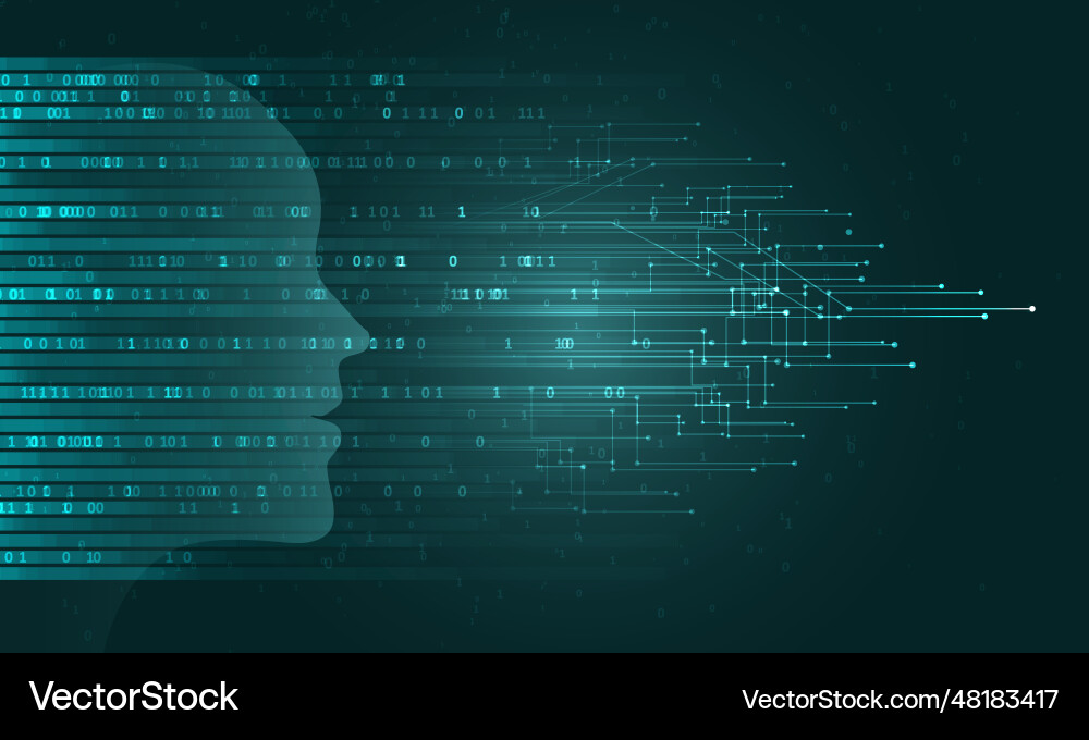 Artificial intelligence intelligence Royalty Free Vector
