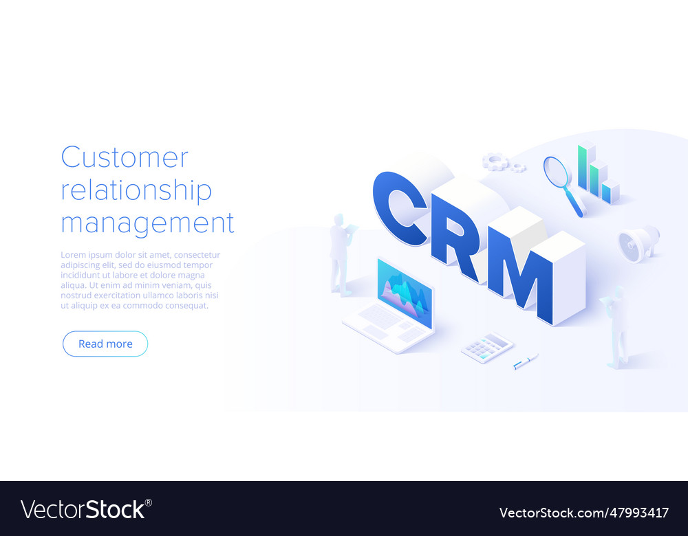 Crm isometric customer relationship management Vector Image Crm isometric customer relationship management Vector Image