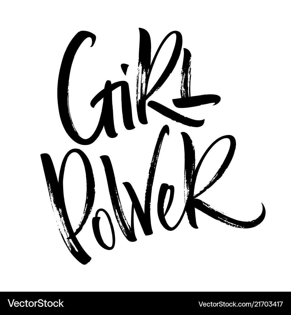Girl power lettering Royalty Free Vector Image