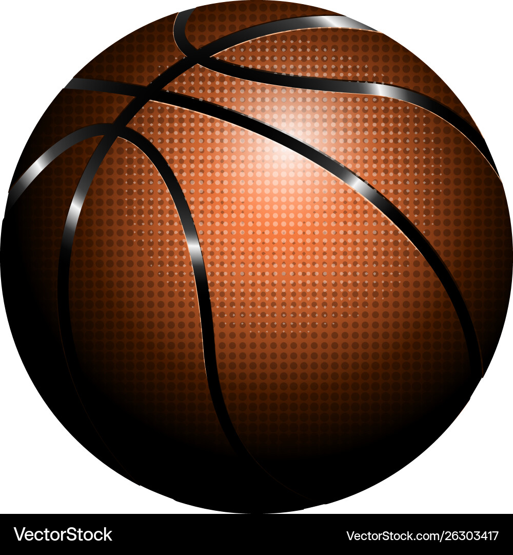 Isolated realistic basketball ball Royalty Free Vector Image