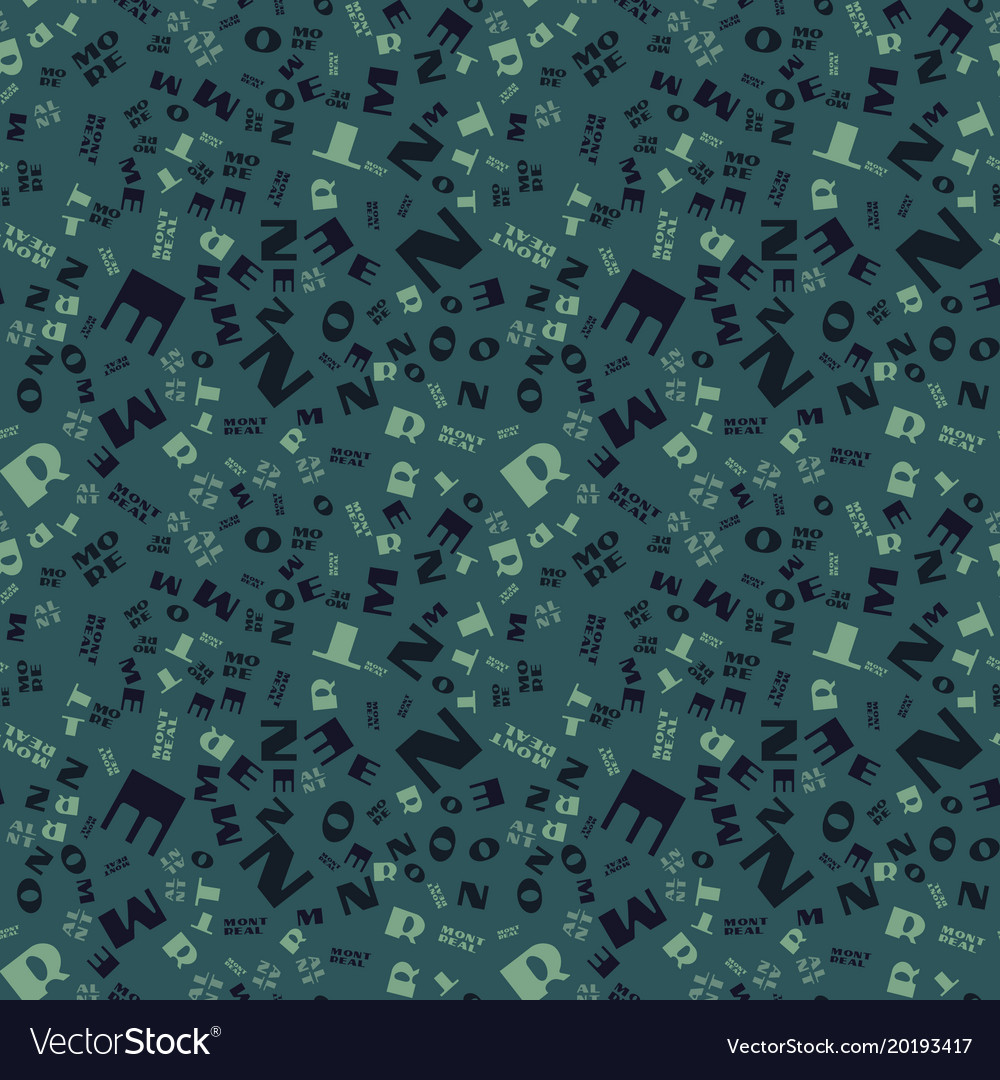 Montreal creative pattern Royalty Free Vector Image