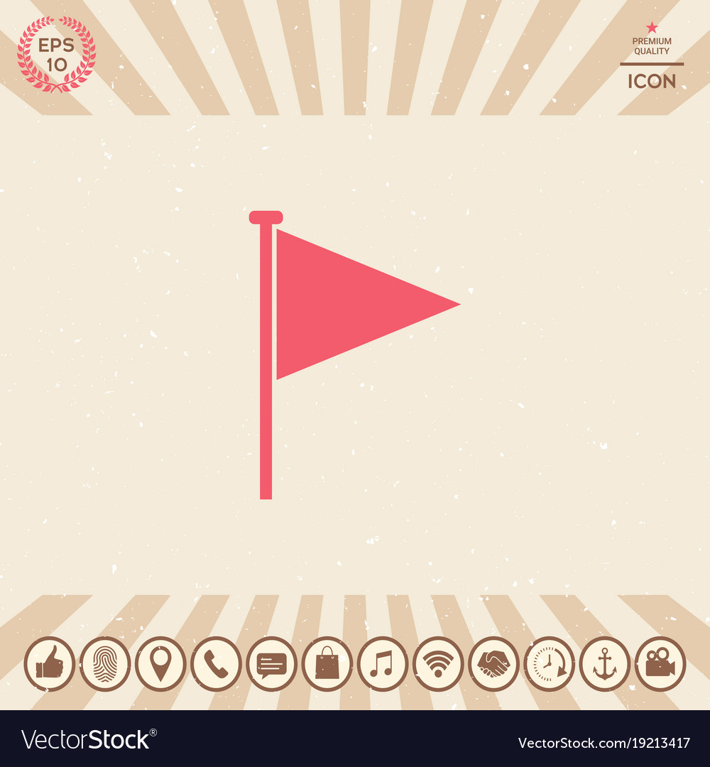 Triangle flag icon Royalty Free Vector Image - VectorStock