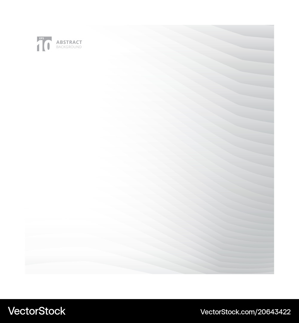 Abstract gray and white curved lines pattern Vector Image