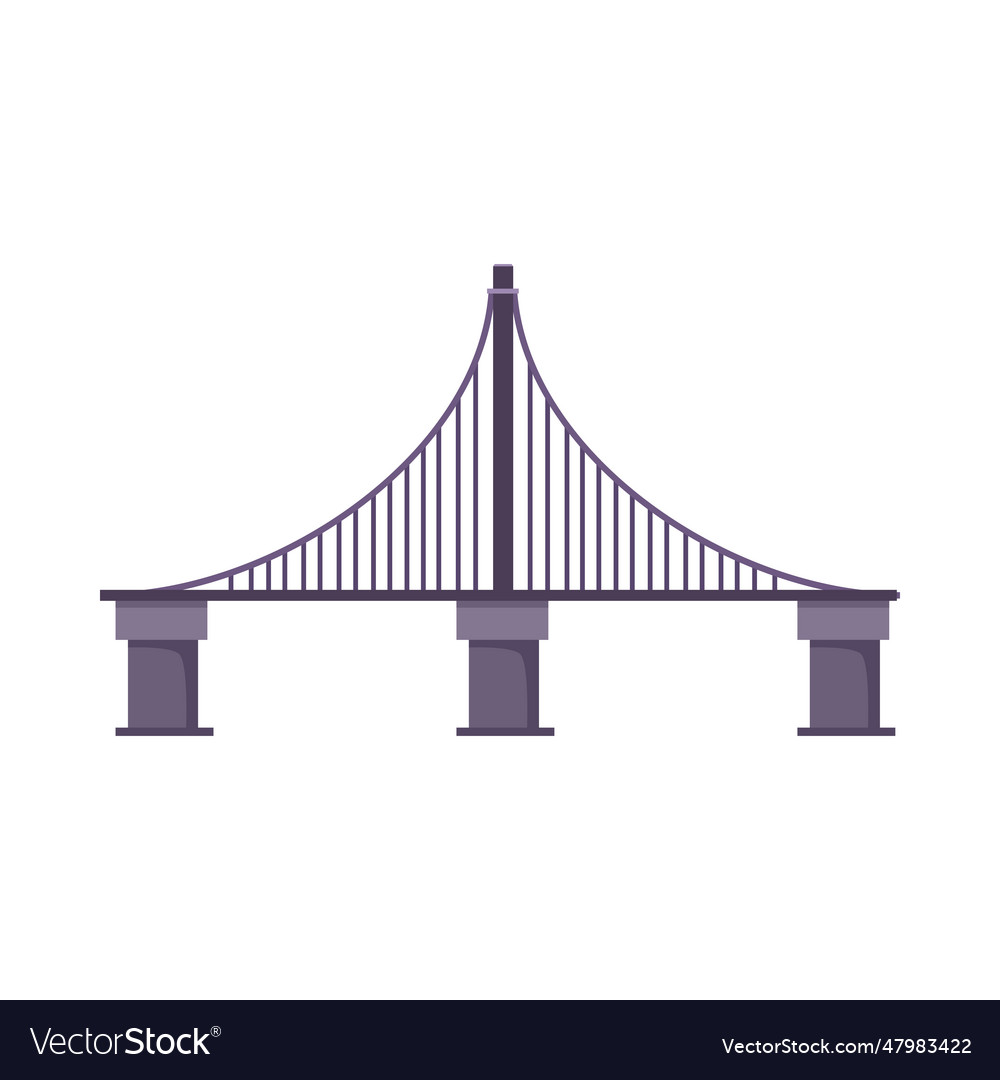 Cable bridge Royalty Free Vector Image - VectorStock