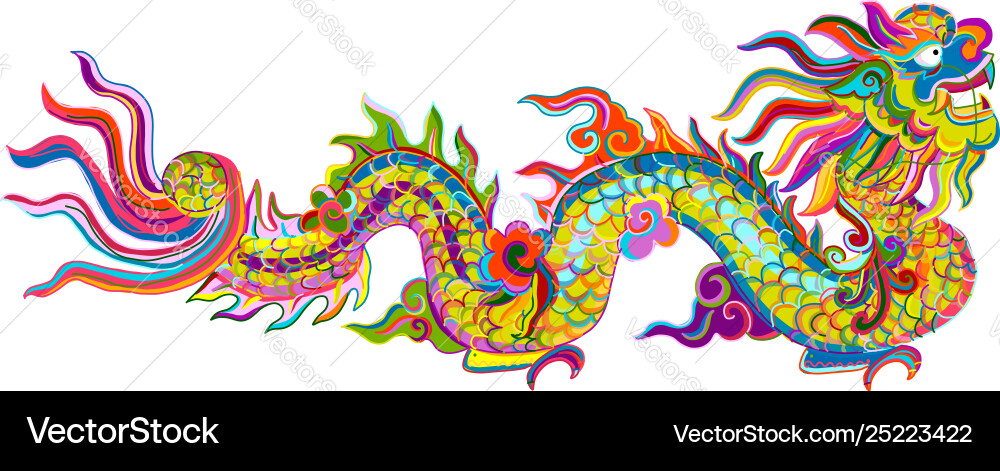 Chinese dragon for your design Royalty Free Vector Image