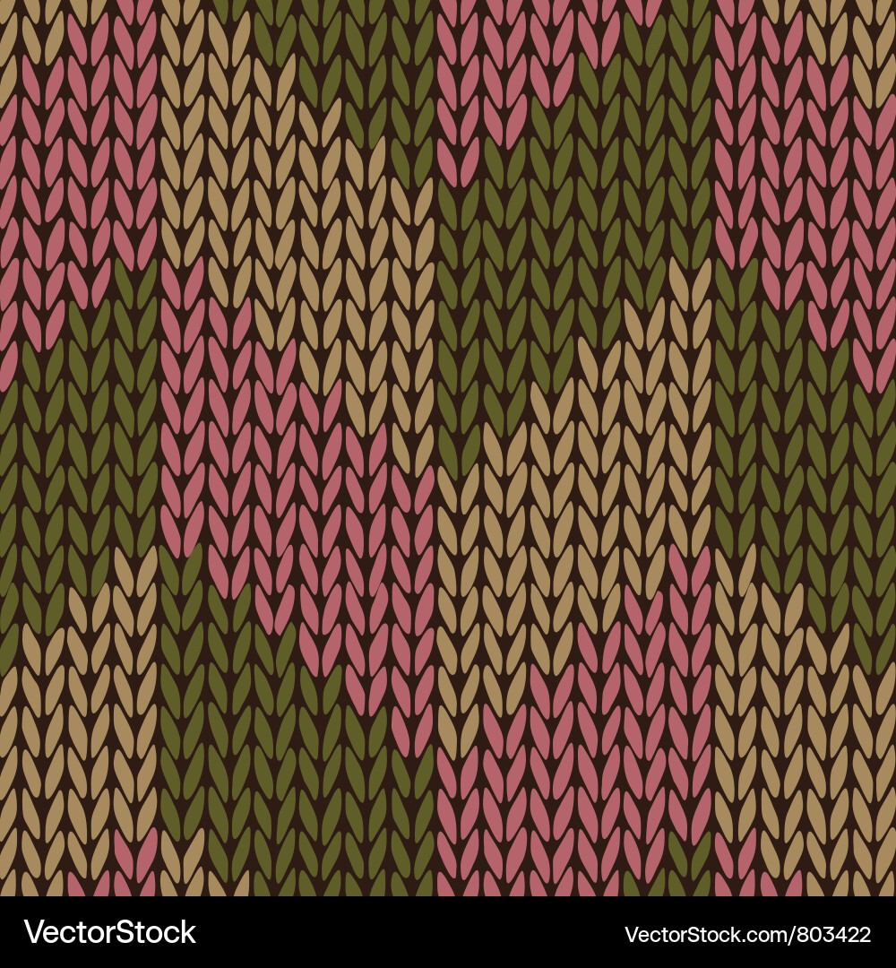Color Knitted Pattern Royalty Free Vector Image