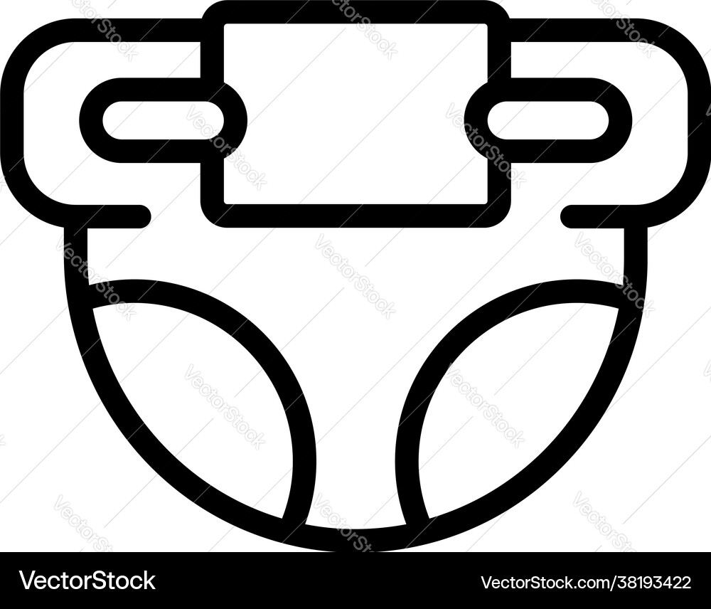 Diaper icon outline style Royalty Free Vector Image