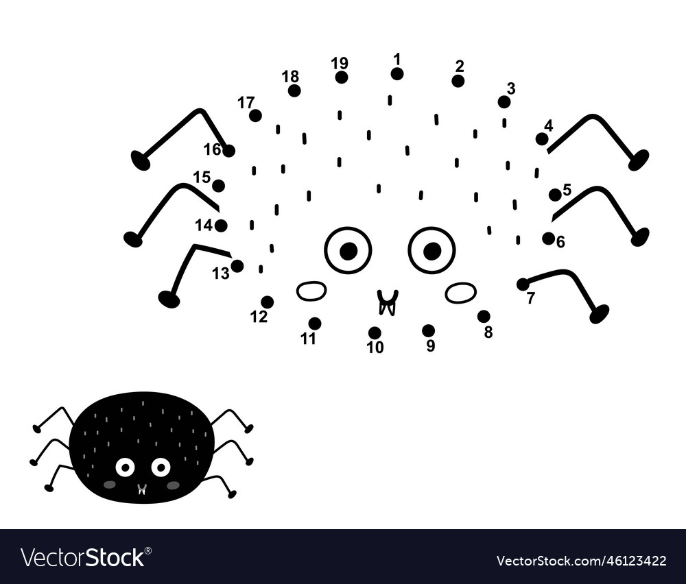 Dot to game for kids connect the dots Royalty Free Vector