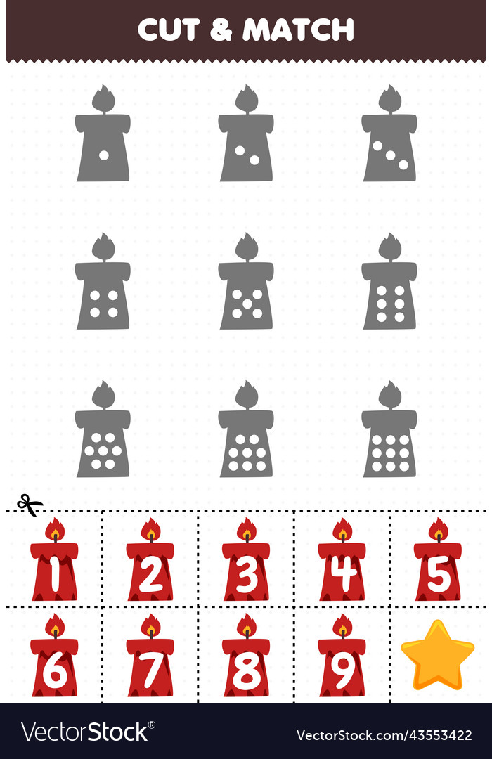 Educational game for kids count the dots on each Vector Image