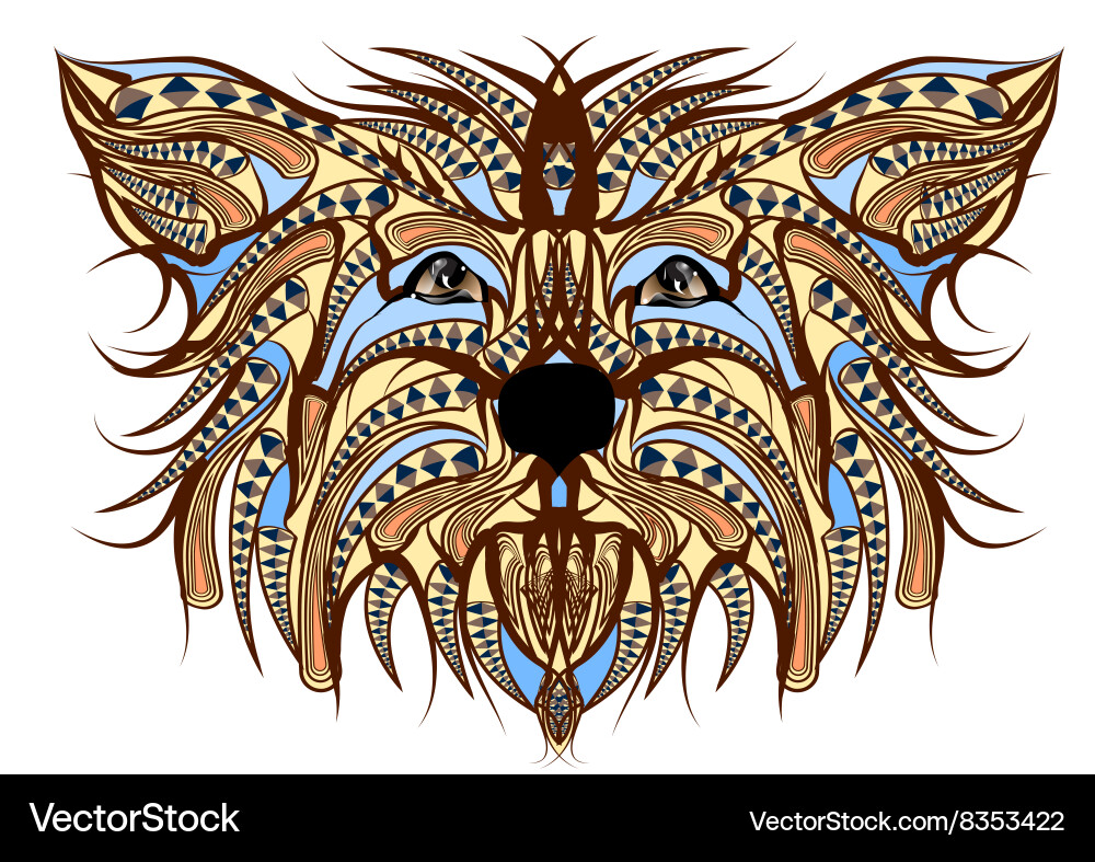 Ethnic terrier mix Royalty Free Vector Image - VectorStock