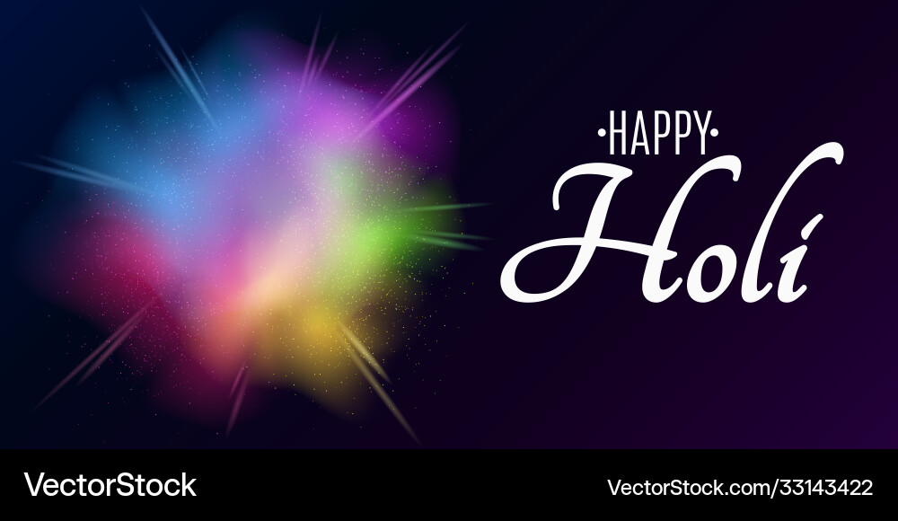 Holi festival colors explosion Royalty Free Vector Image