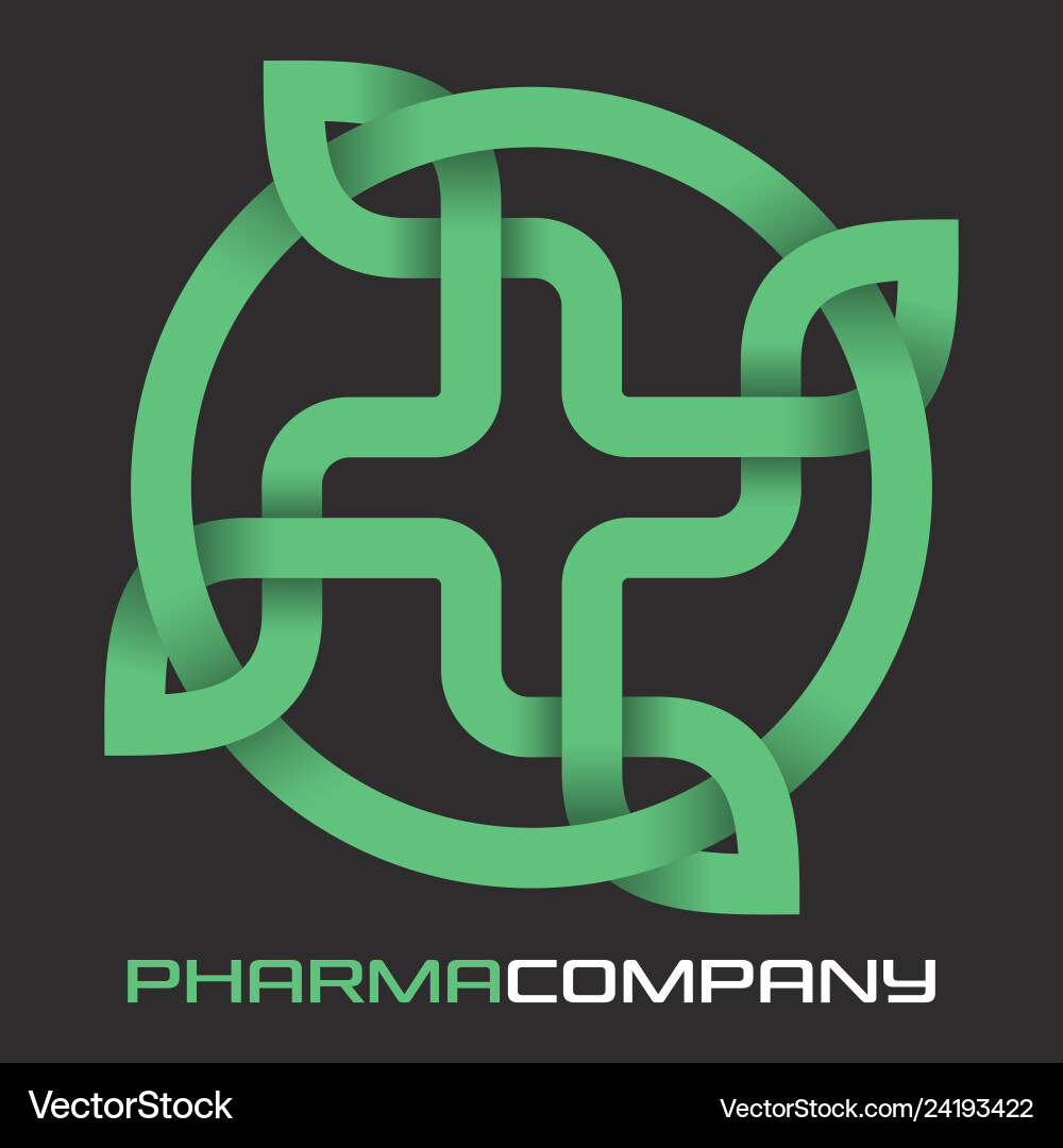 Modern medical cross logo Royalty Free Vector Image