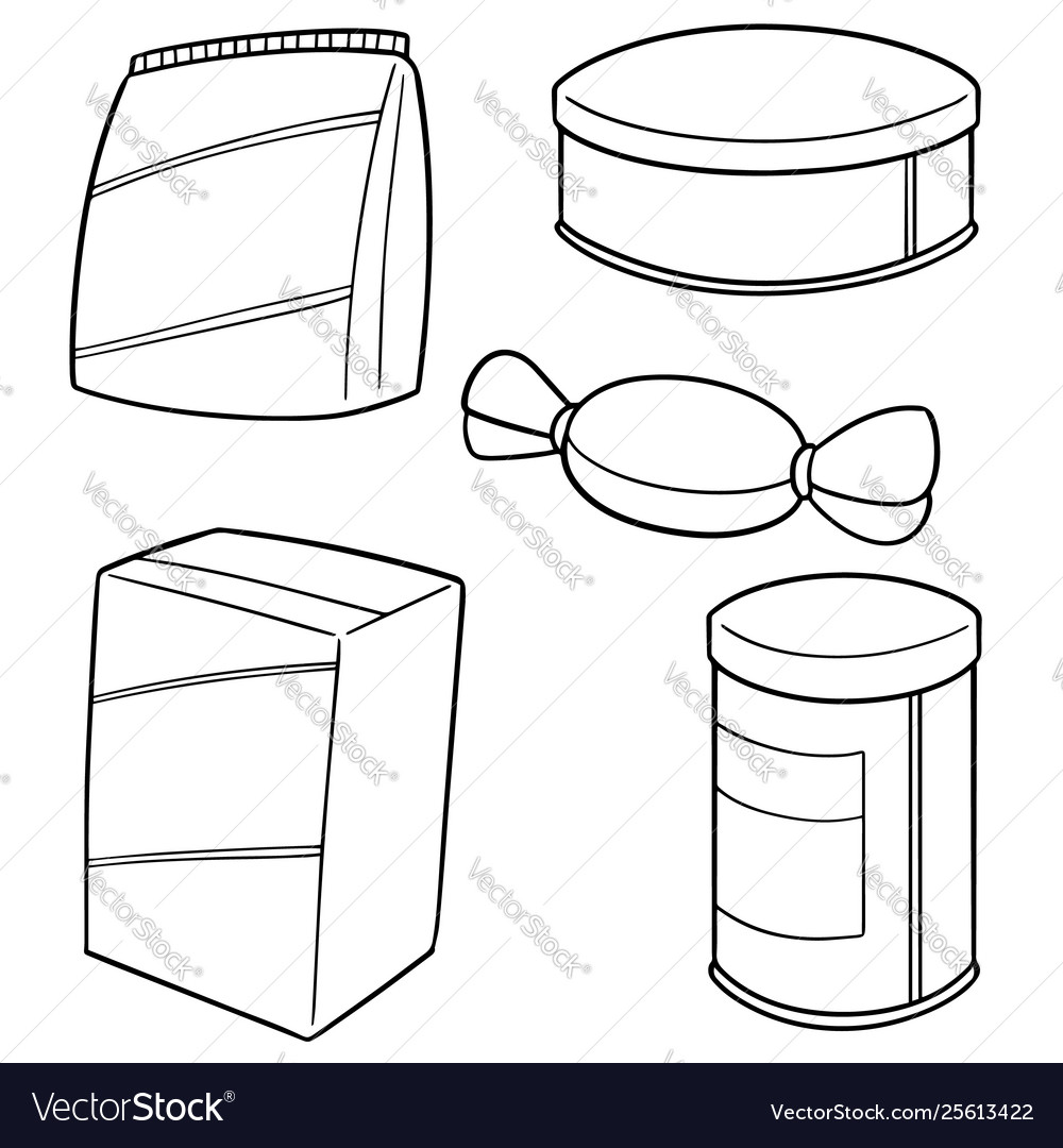 Set snack Royalty Free Vector Image - VectorStock