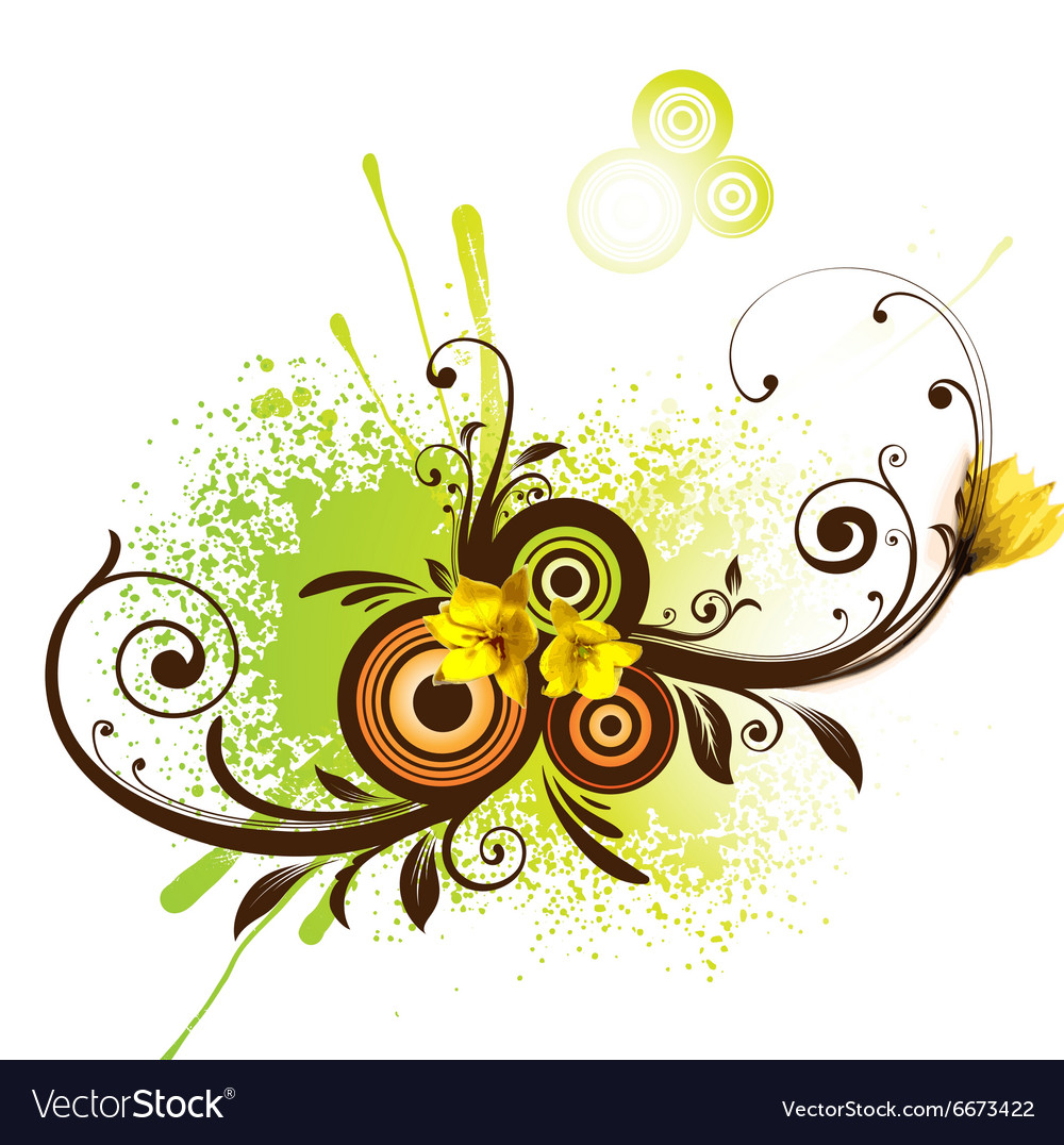 Spring floral design Royalty Free Vector Image