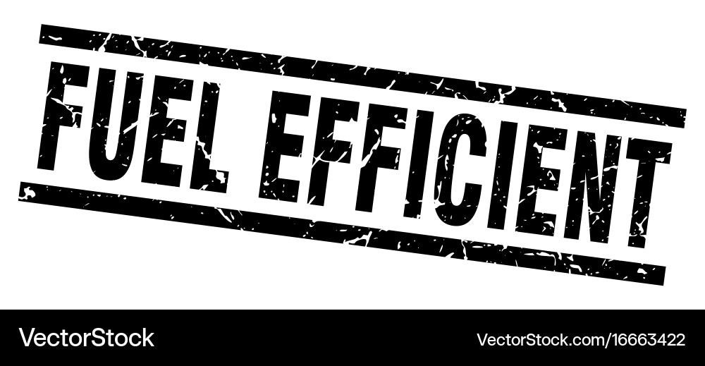 Square grunge black fuel efficient stamp Vector Image