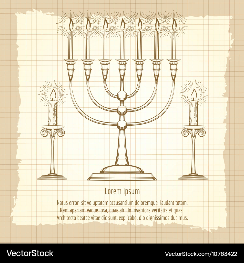 Vintage poster with candles Royalty Free Vector Image