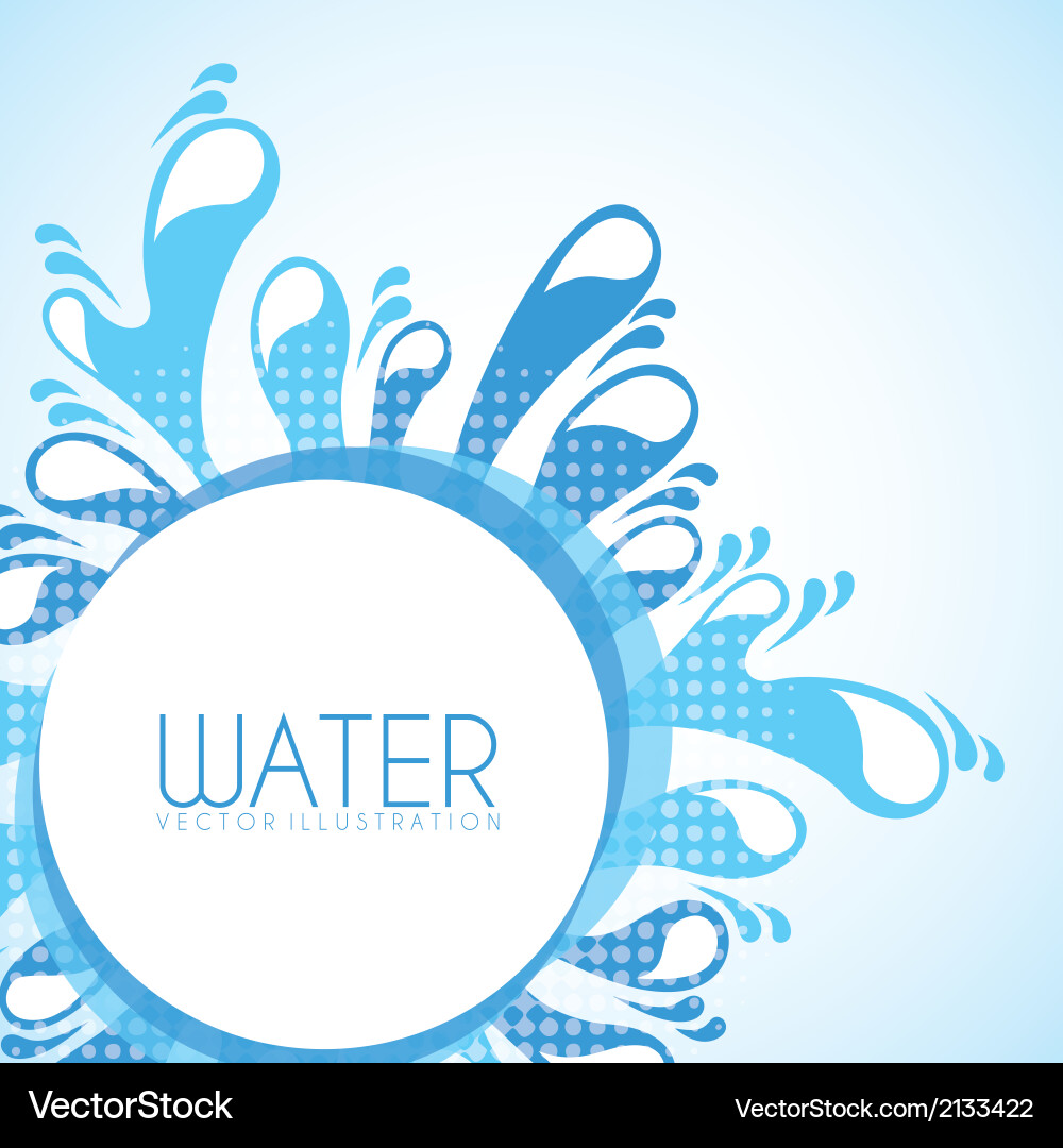 Water design over blue background Royalty Free Vector Image