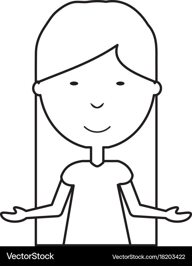 Woman with open arms Royalty Free Vector Image