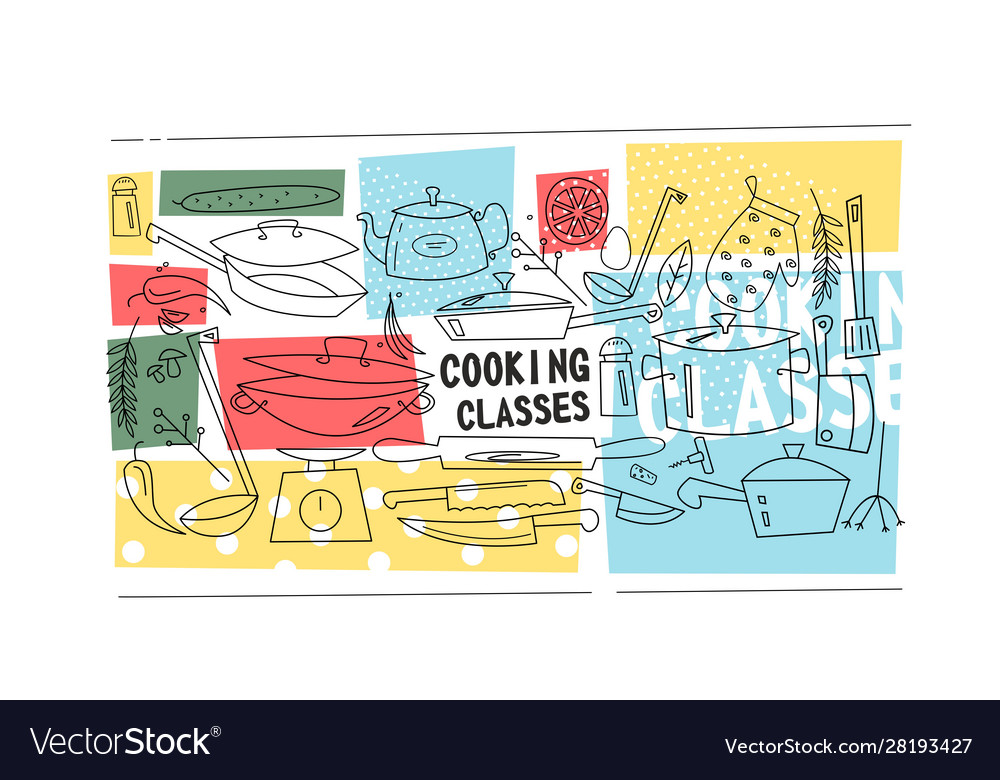Cooking classes template Royalty Free Vector Image