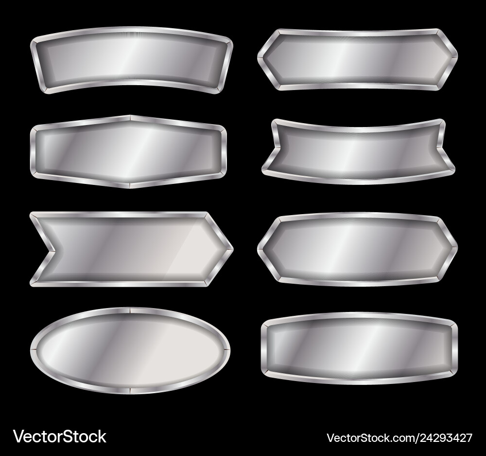 Metal sign isolated on black background Royalty Free Vector