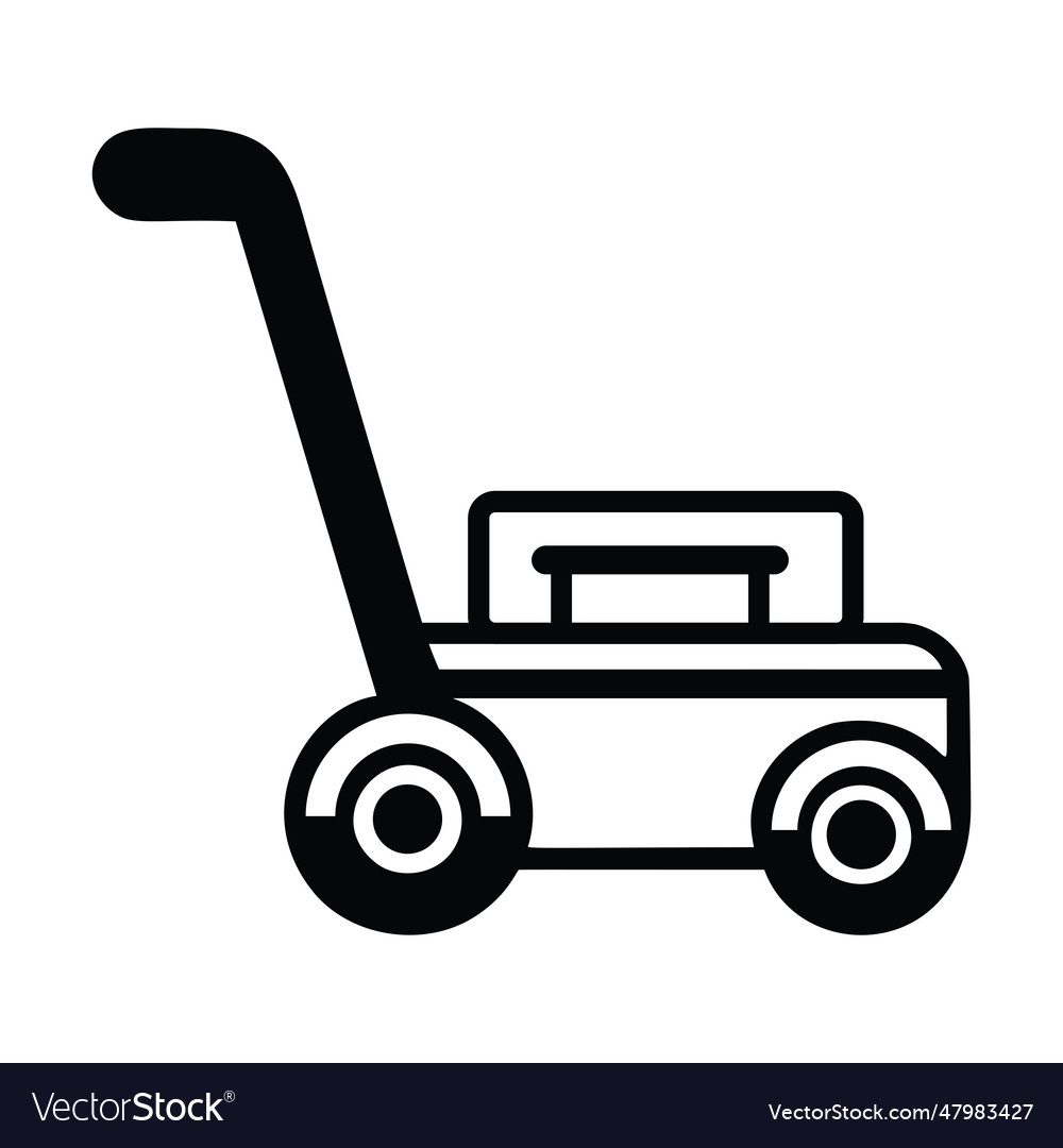 Minimalist lawnmower icon pictogram style i Vector Image