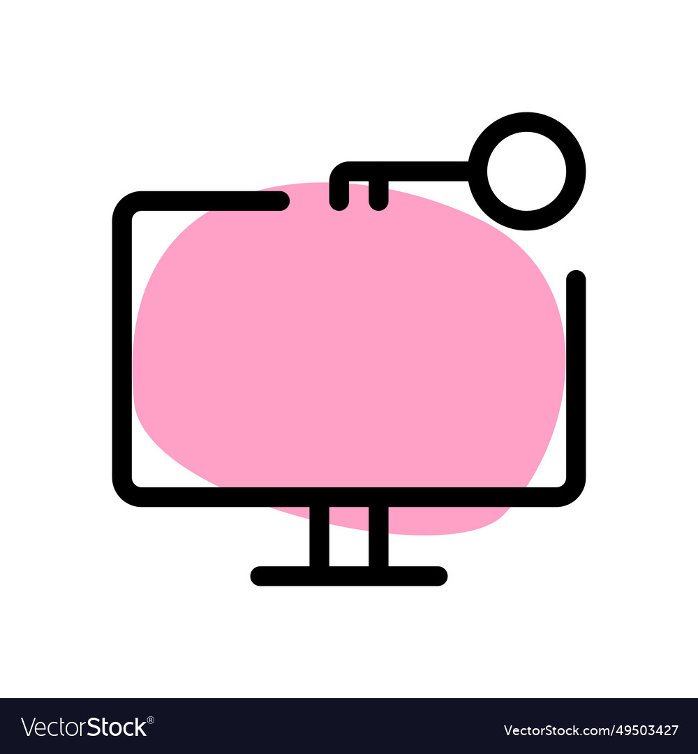 Monitor key for system security Royalty Free Vector Image