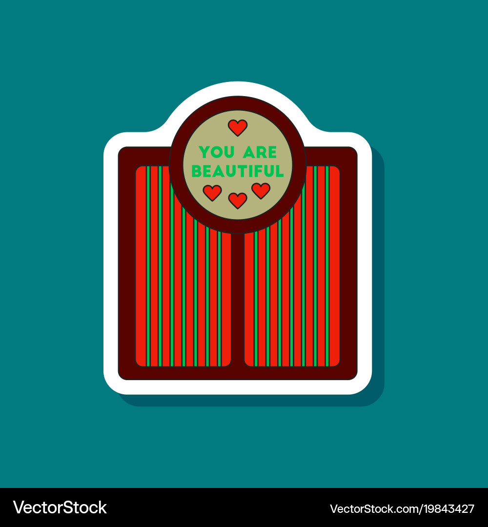 Paper sticker on stylish background electronic Vector Image