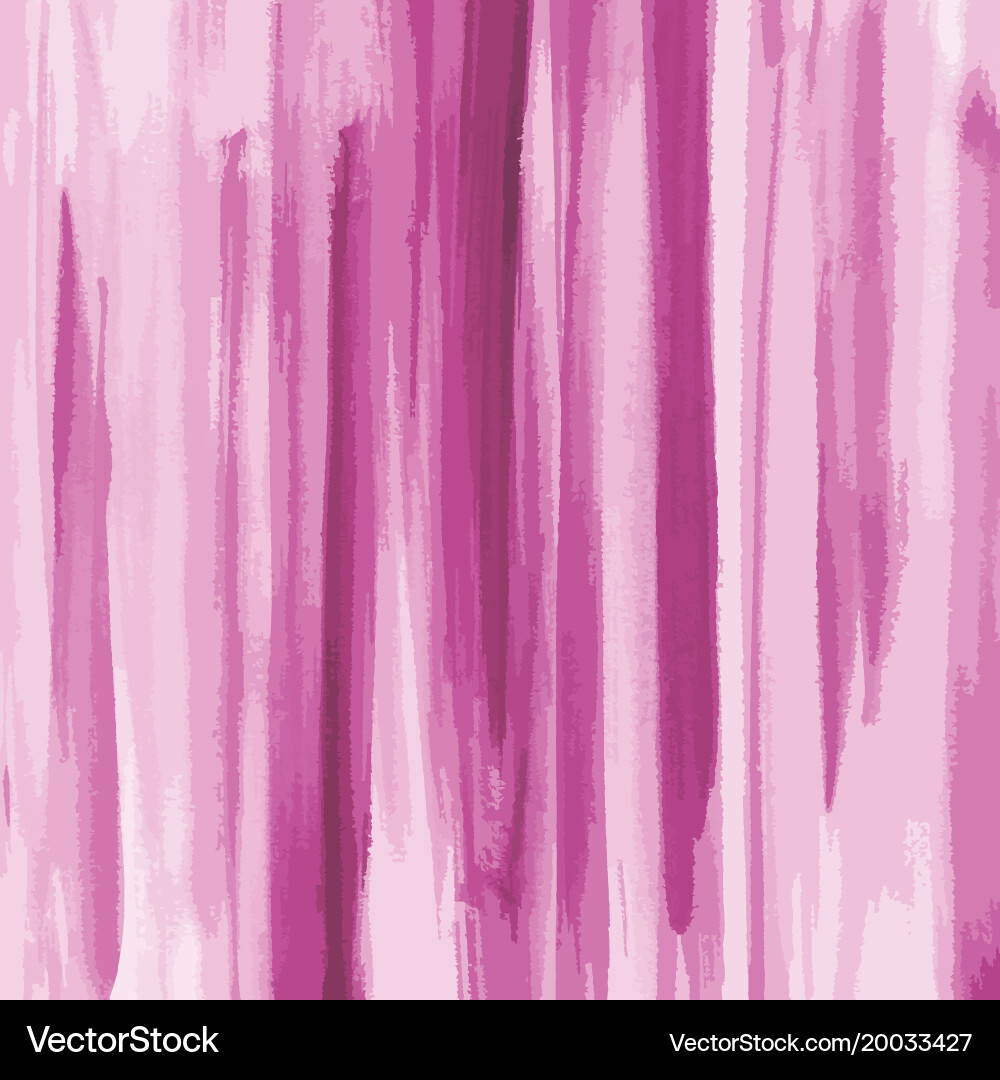 Pink watercolor texture background striped Vector Image