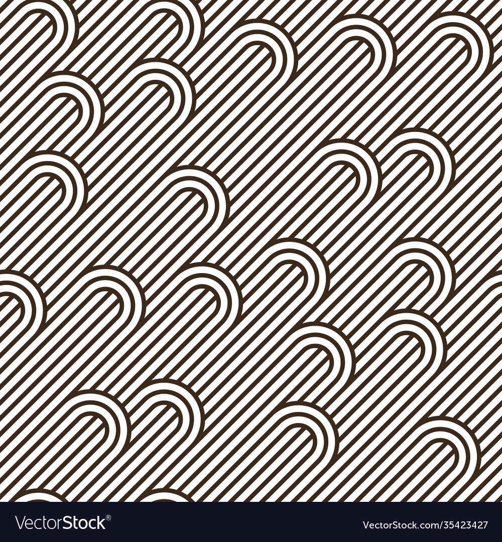 Seamless pattern with twisted lines linear tiling Vector Image