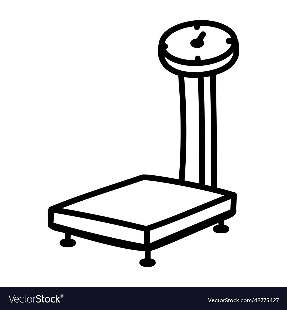 Weight machine Royalty Free Vector Image - VectorStock