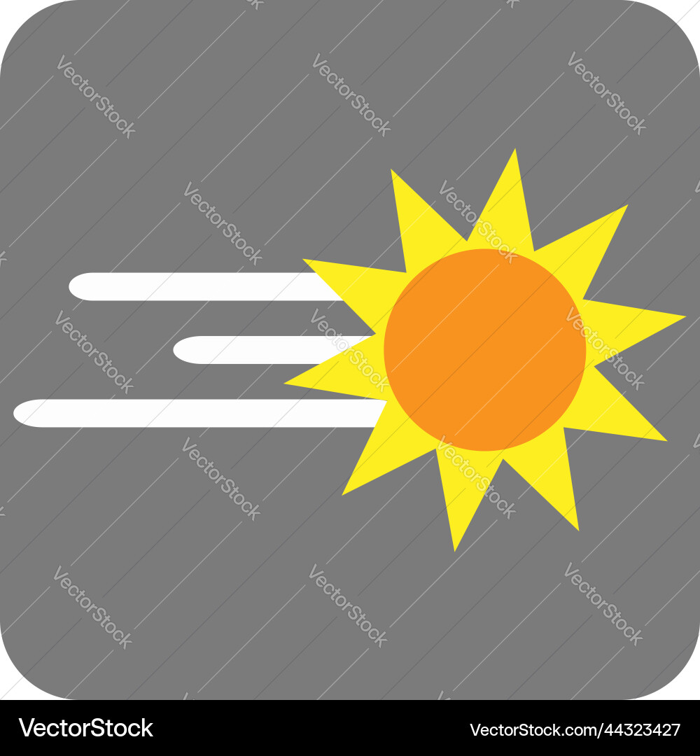 Windy sunny weather on a white background Vector Image