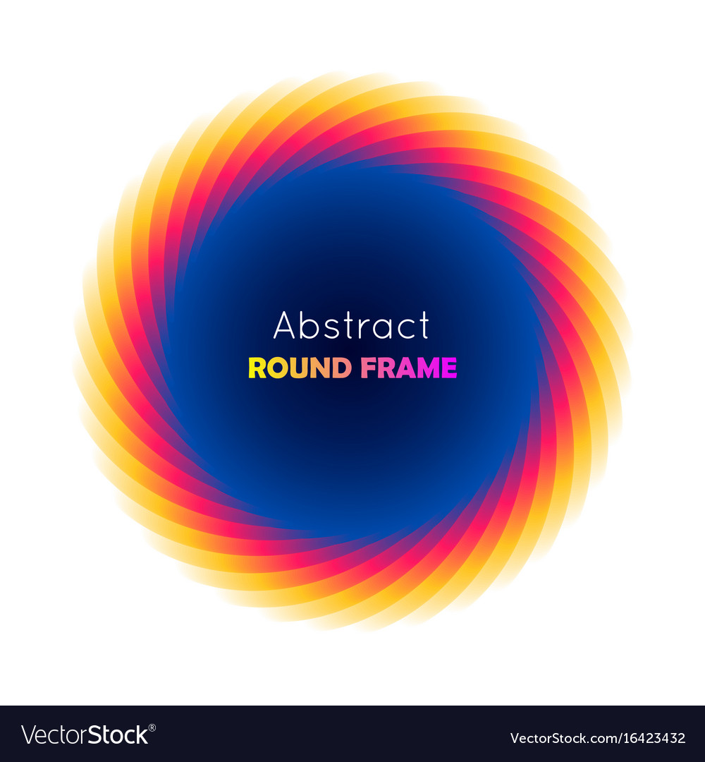Abstract round frame gradient Royalty Free Vector Image