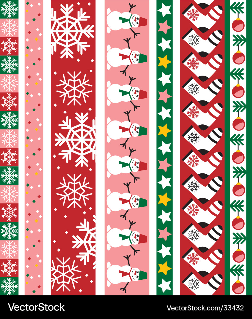 Christmas design border Royalty Free Vector Image