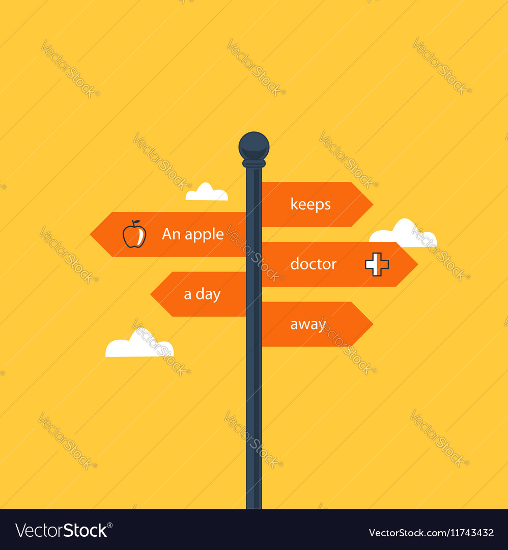 Crossroad direction pointer Royalty Free Vector Image