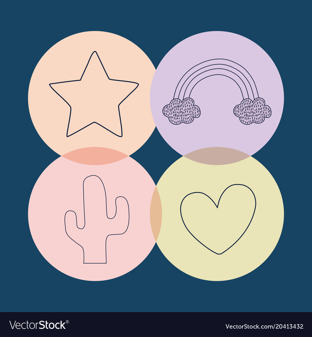 Cute objects design Royalty Free Vector Image - VectorStock