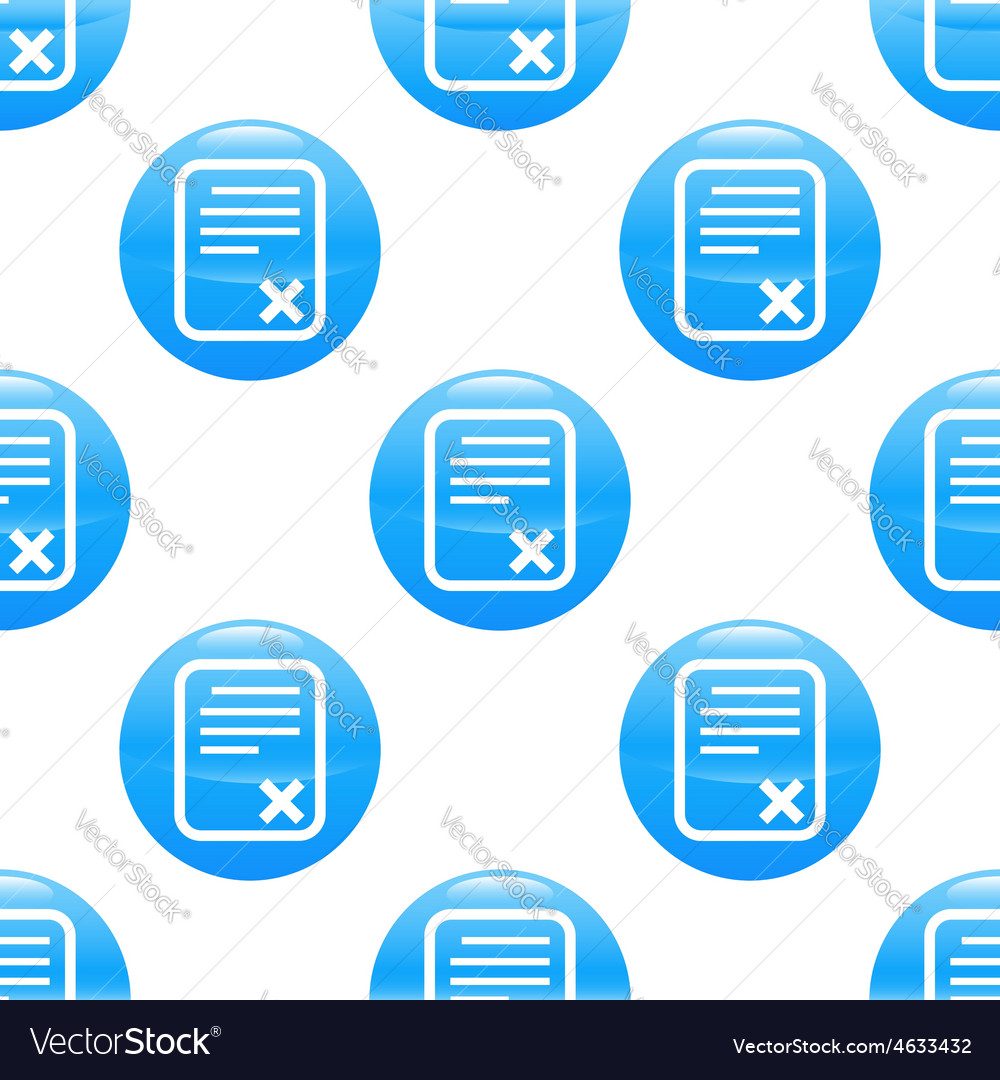 Declined document sign pattern Royalty Free Vector Image