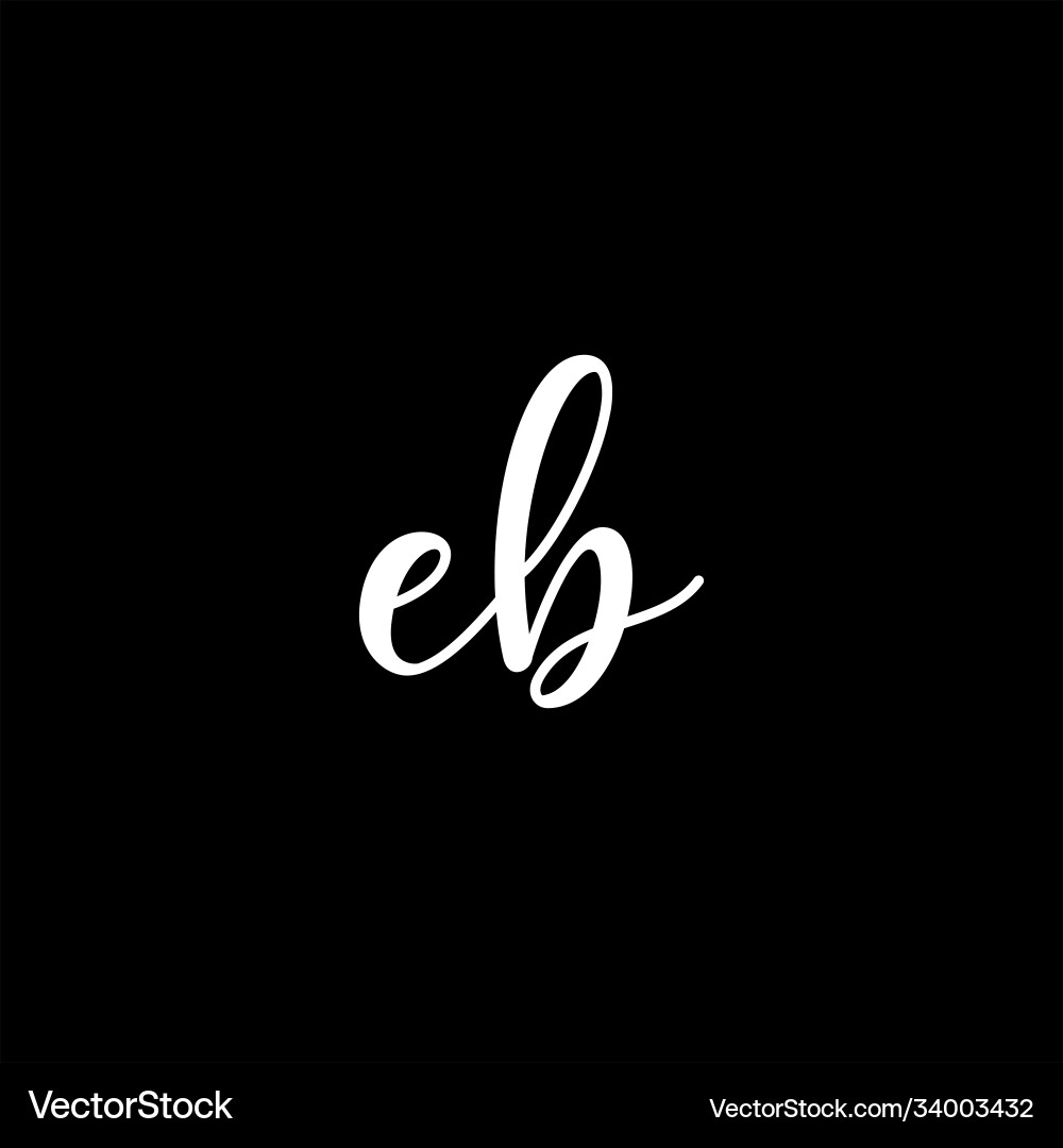 E b joint letter logo monogram design Royalty Free Vector