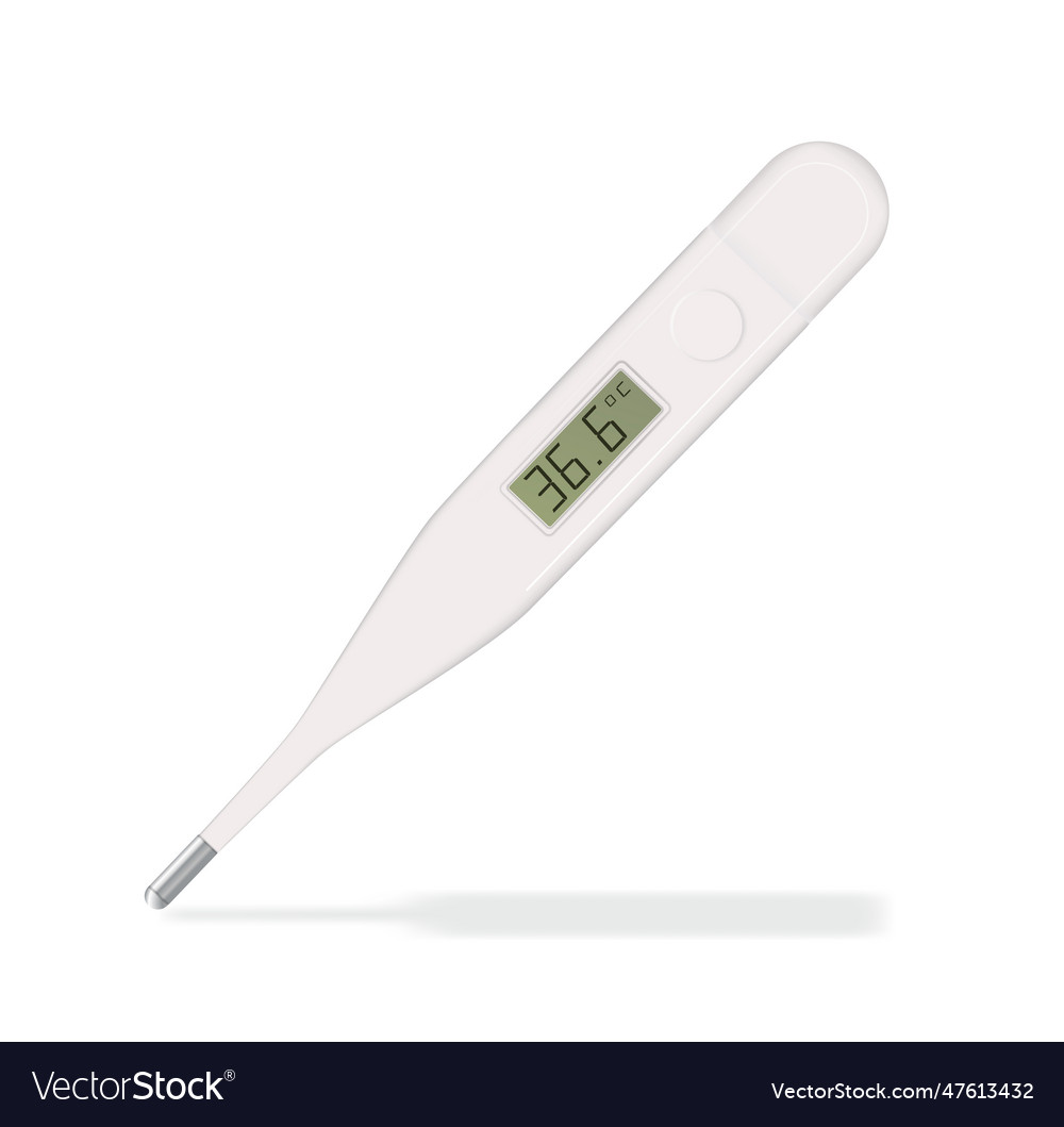 Electronic modern thermometer isolated on white Vector Image