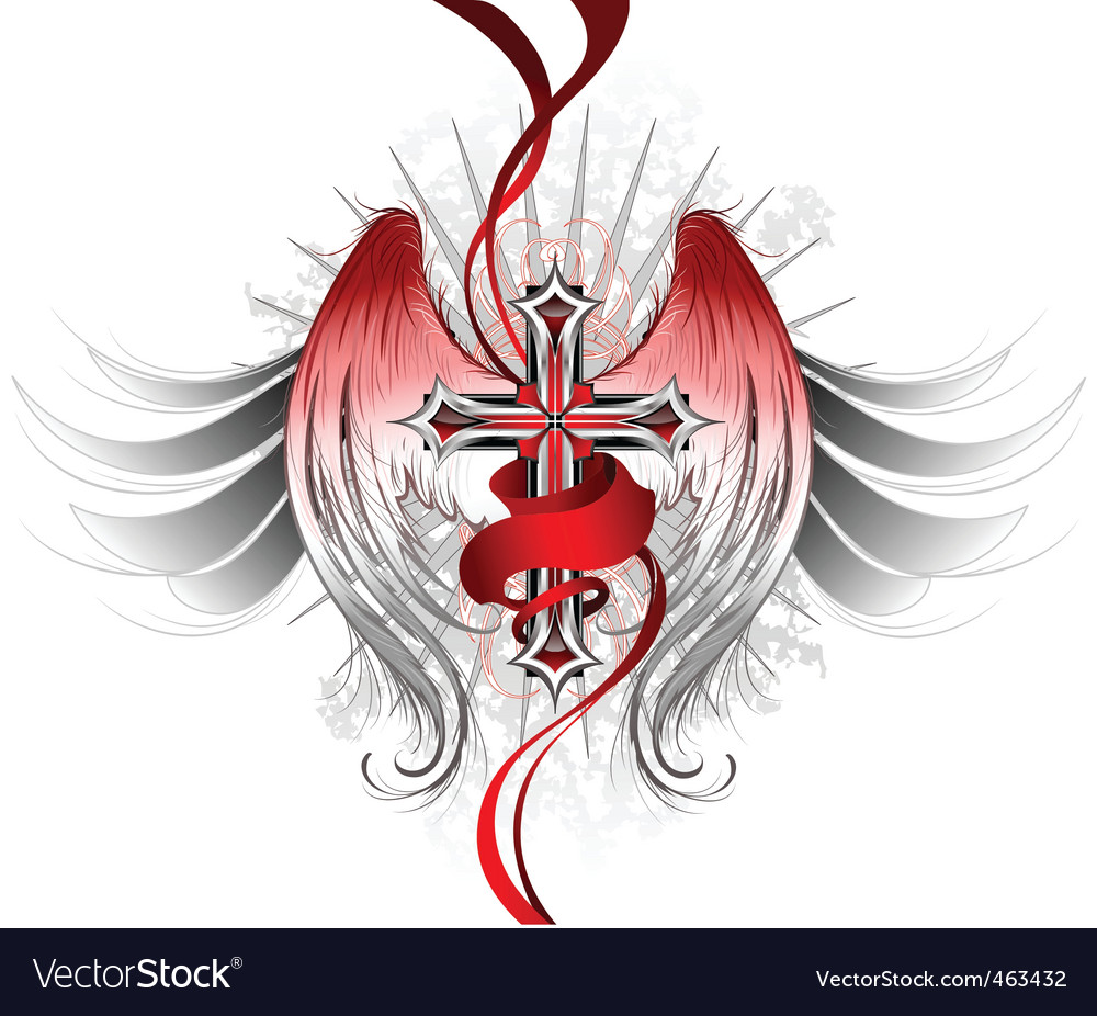 Gothic cross Royalty Free Vector Image - VectorStock
