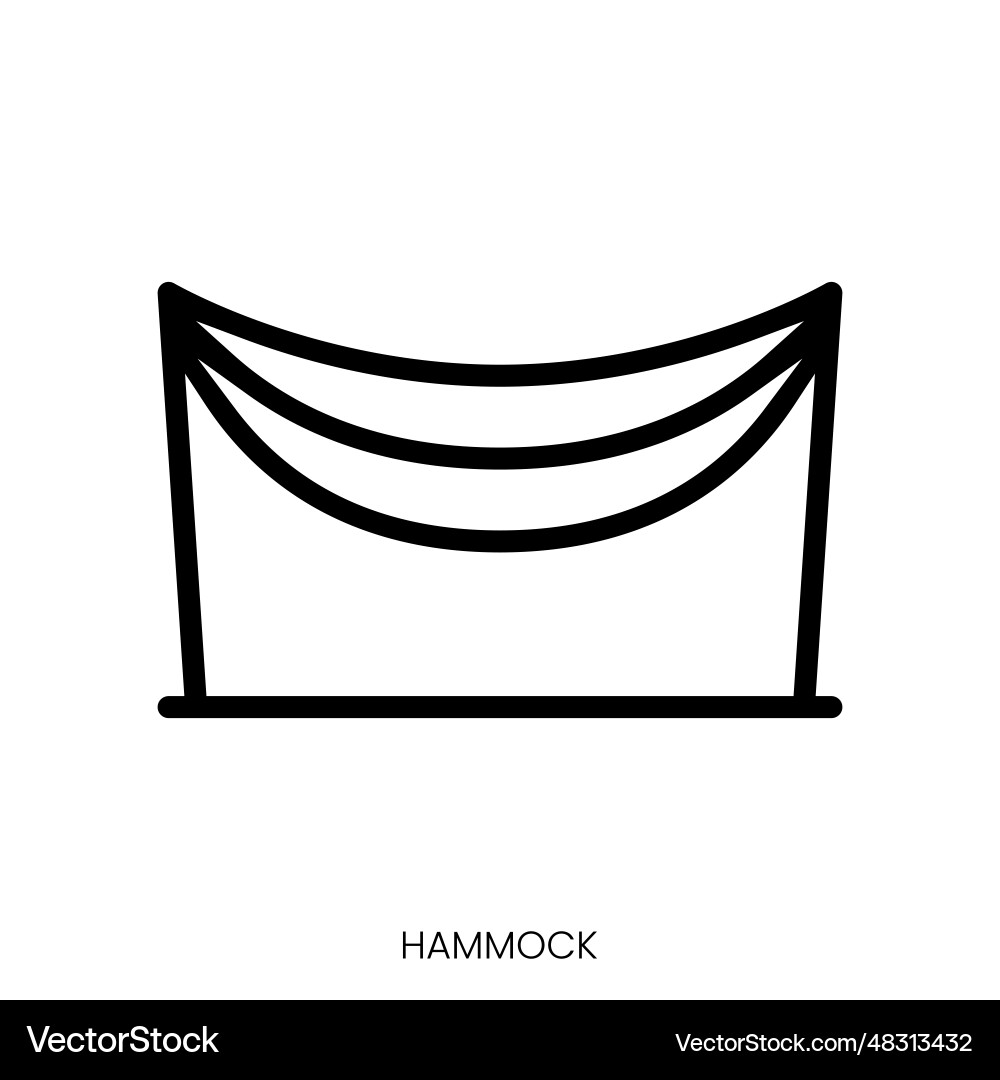 Hammock icon line art style design isolated Vector Image
